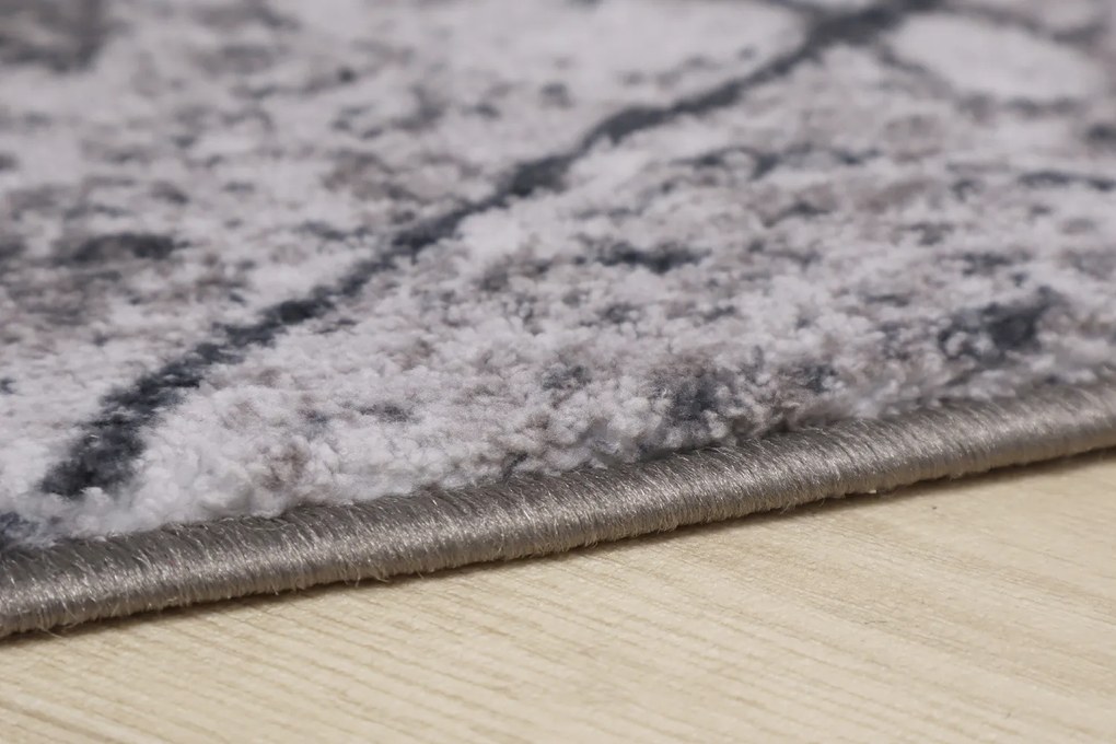 Spoltex, Koberec běhoun na míru Marble 19 šedý, šíře 100 cm, šedá, chodba / předsíň