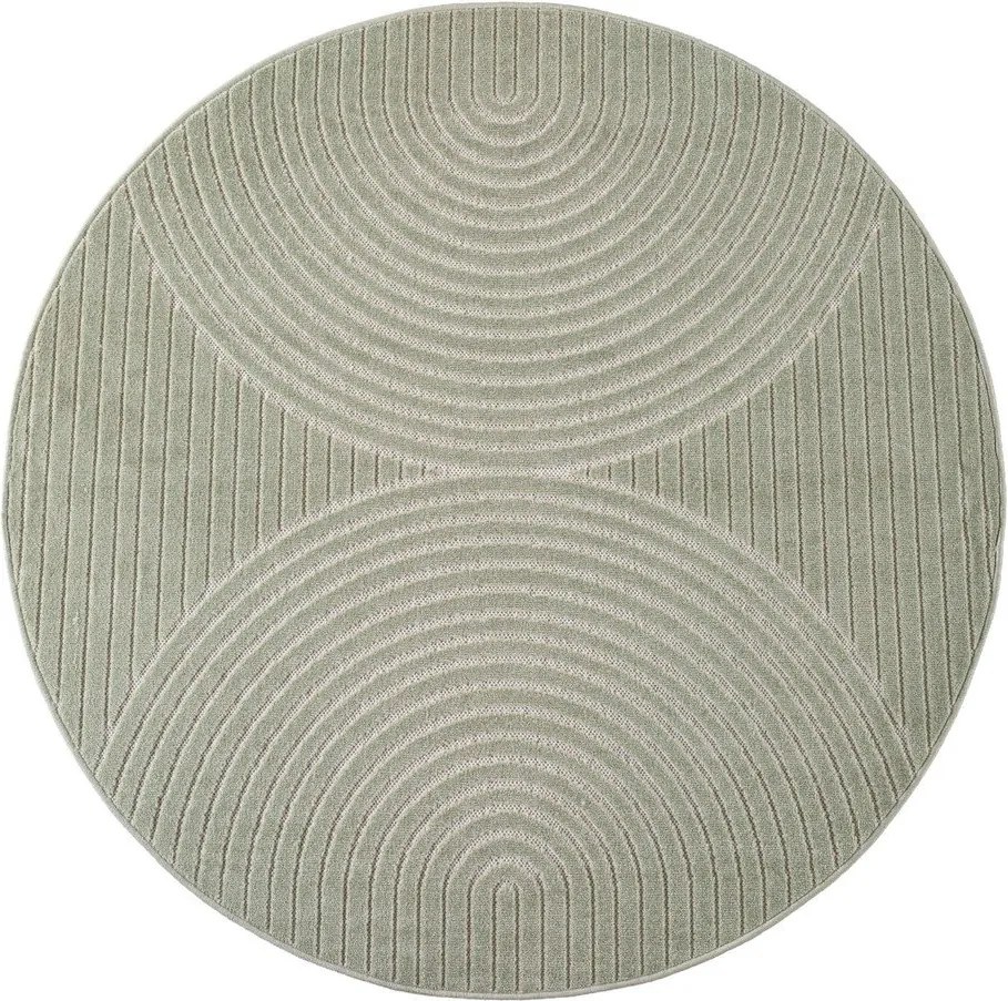 Zelený kulatý vnitřní a venkovní koberec ø 80 cm Nova 1201 – Ayyildiz Carpets