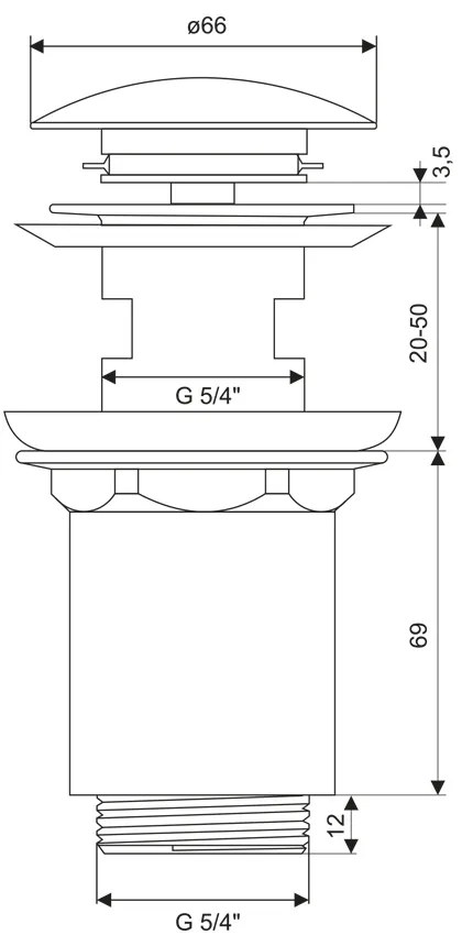 Mereo Mereo, Umyvadlová stojánková baterie, Viana, s clic-clac CH03VS, chrom, CBE10104C