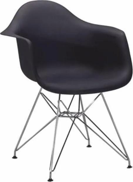 Tempo Kondela Židle - křeslo, černá + chrom, FEMAN NEW