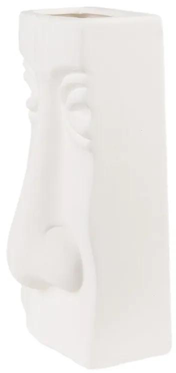 Dekorační váza Bílá 15x9x25 cm – 15x9x25 cm