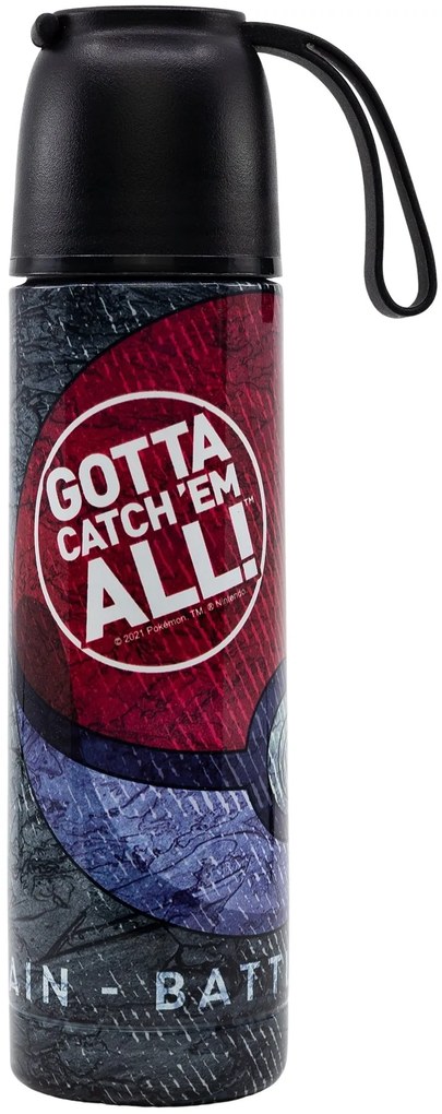 Nerezová termo láhev na pití Pokémon s hrníčkem - 495 ml