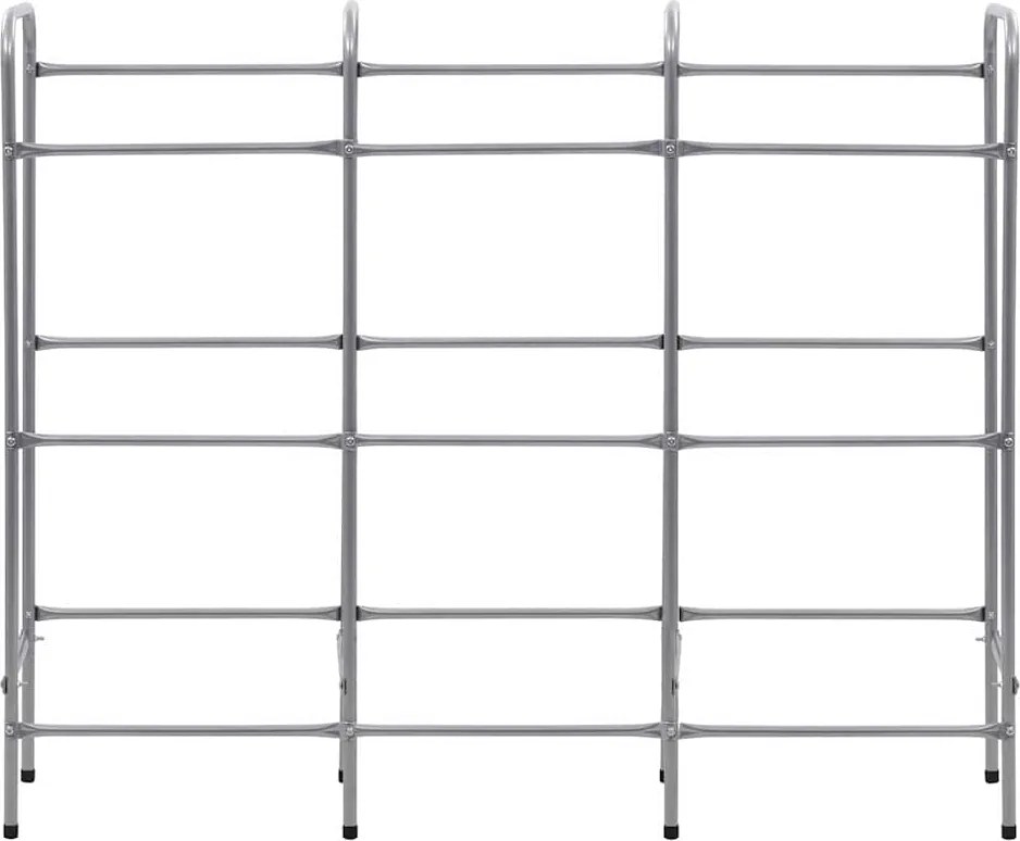 Skladový regál na 9 přepravek stříbrný 145 x 33 x 116 cm ocel 285214