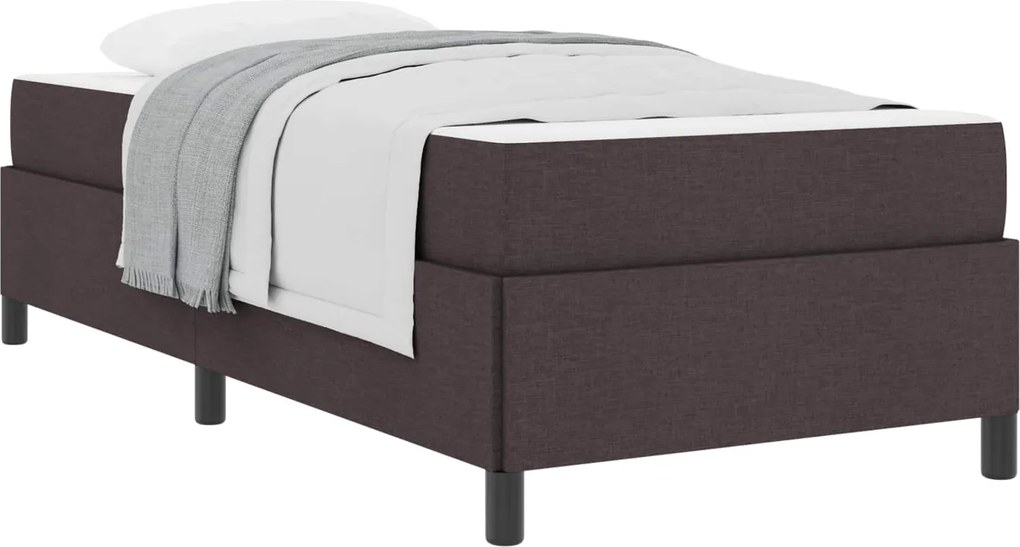 Postel s boxspringem Tmavě hnědá 80 x 200 cm textil 3398818