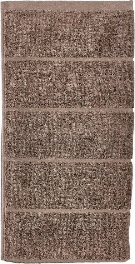 Světle hnědý froté bavlněný ručník 50x100 cm Sauna – Zone