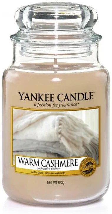 Yankee Candle Svíčka Yankee Candle 623gr - Warm Cashmere, béžová barva, sklo, vosk