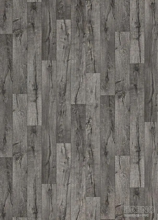 Breno PVC CALLISTO Hunter Oak S92 - šedé dřevo, šíře 200 cm
