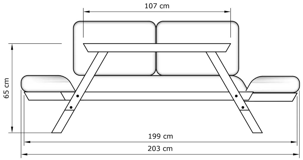 Rozkládací futonová pohovka BREEZIO 02 170 cm z masivu/šedá