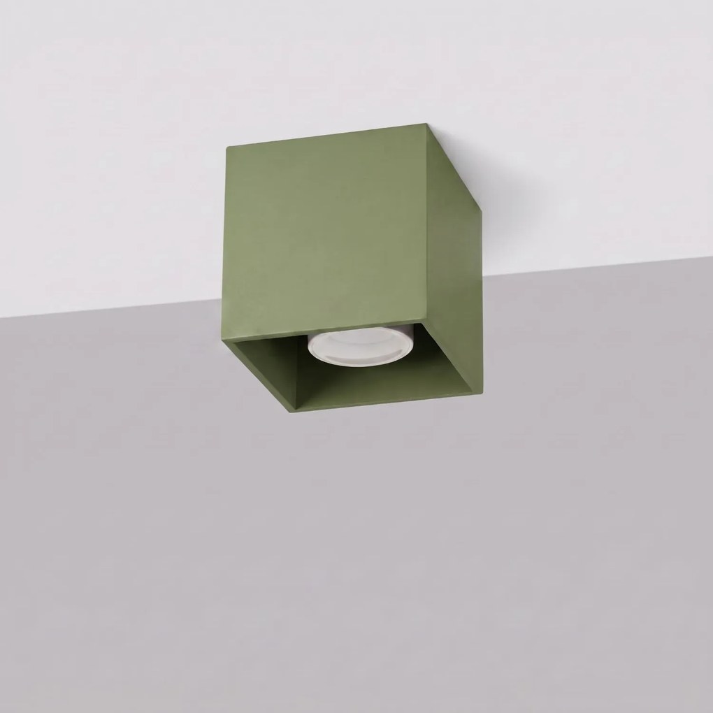 Sollux Lighting Stropní svítidlo QUAD 1 olivově zelené