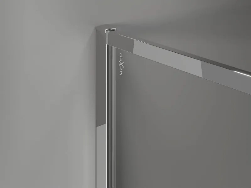 Mexen Kioto-F sprchová stěna Walk-in s rámem 50 x 202 cm, transparentní 8 mm, chrom - 800-050-104-01-00
