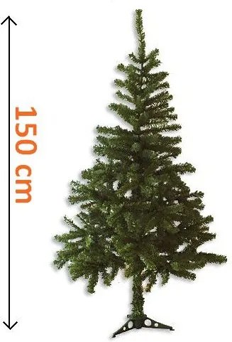 Umělý vánoční strom - tmavě zelený, 1,5 m