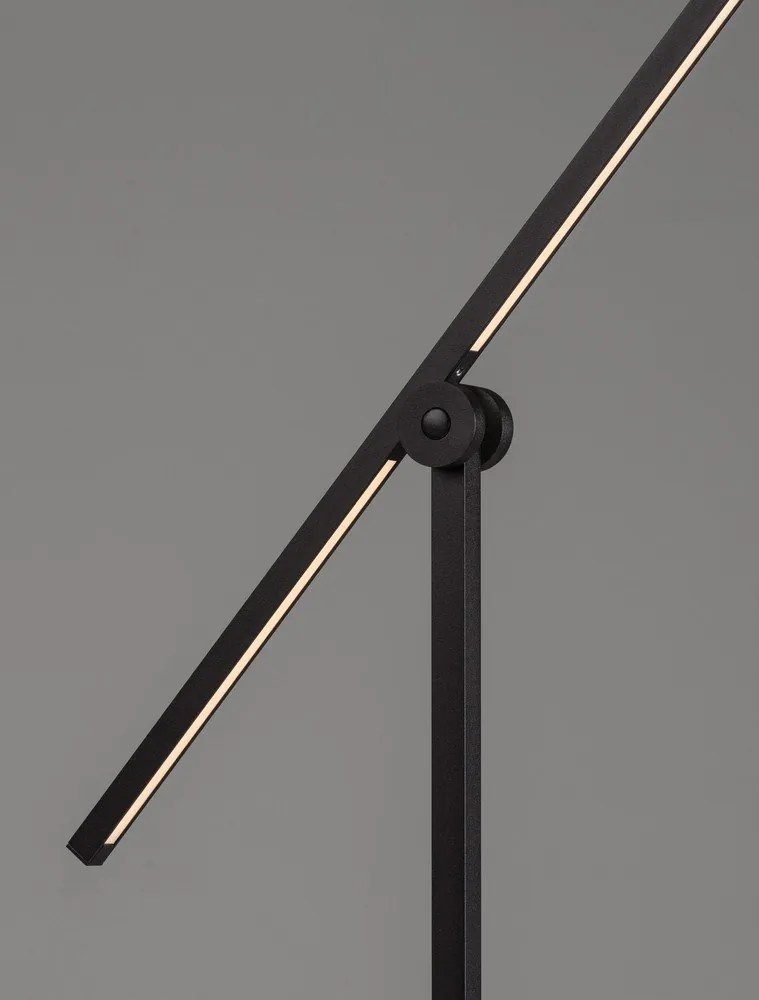 Matně černá kovová LED stolní lampa s ohybatelnou konstrukcí/stmívatelná (výška 47 cm) Tenso – Nova Luce