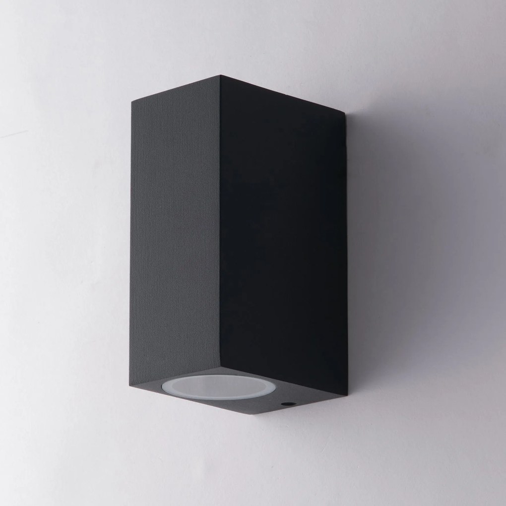FAN I-QUBO-AP2 ANT Venkovní nástěnné svítidlo Qubo antracitové, 2xGU10, IP54, 15,1 x 9,3 x 6,7 cm - FANEUROPE