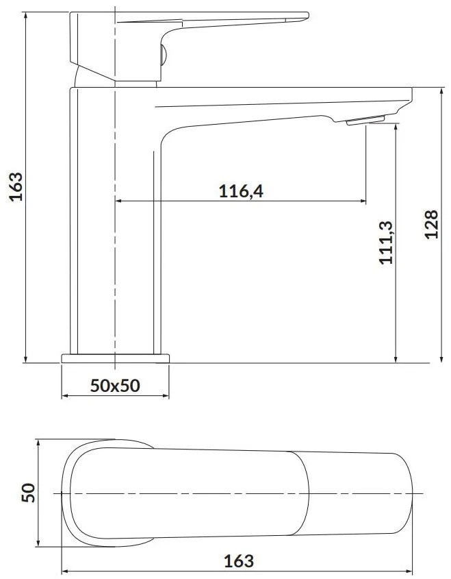 Cersanit Larga, umyvadlová baterie, chromová, S951-388