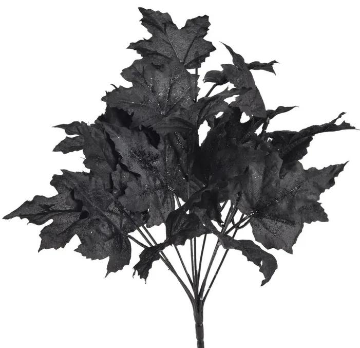 javorové listy - trs x 9, černá