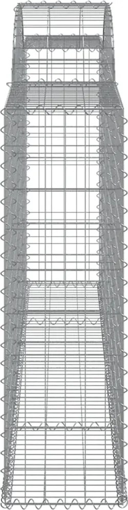 Klenutý gabionový koš 300 x 30 x 100/120 cm pozinkované železo 153505