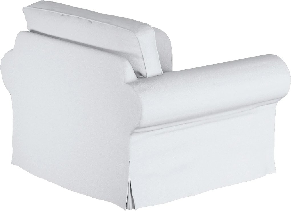 Potah na křeslo IKEA Ektorp barva bílá látka pletený vzor