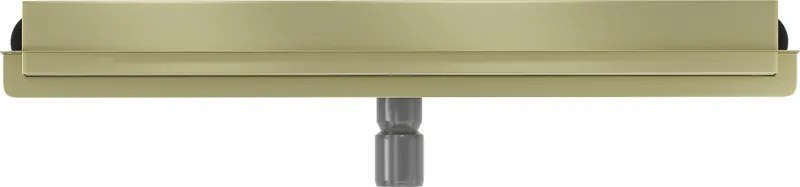 Mexen Flat Wall, sprchový žlab na zeď 2v1, 70 cm, zlatá matná, 1A30070