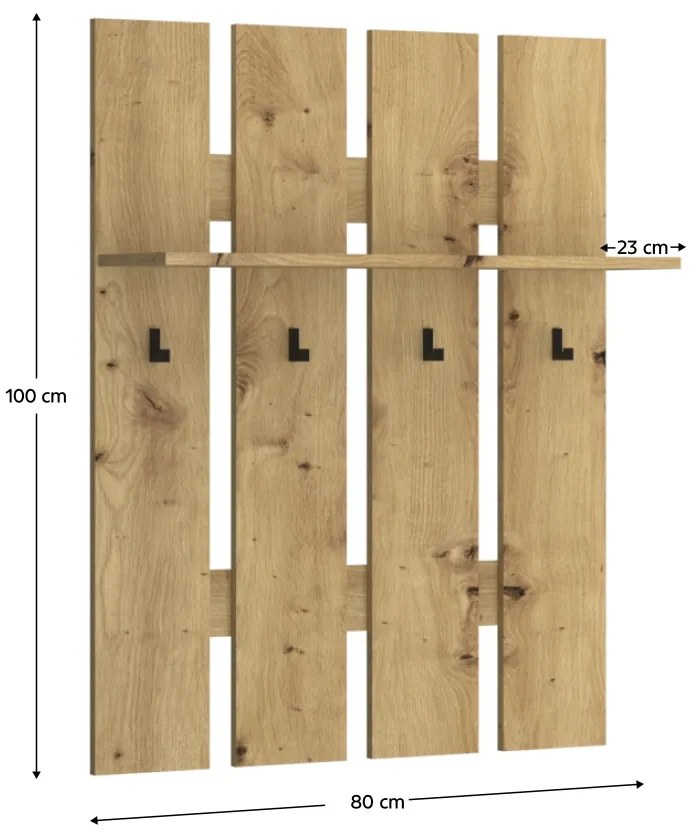Kondela Věšáková stěna 80, dub artisan, AIRON