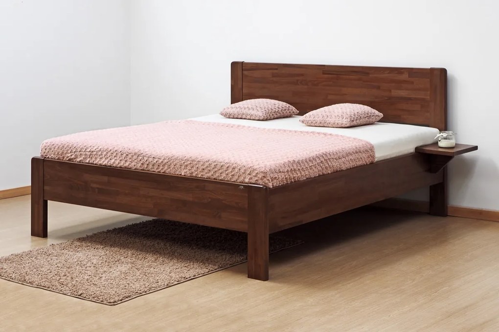 BMB Sofi XL postel - buk Moření: Antracit, Provedení: oblé, Rozměr: 160 x 200 cm
