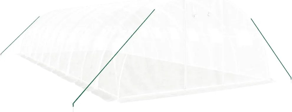 Skleník s ocelovým rámem bílý 40 m² 10 x 4 x 2 m 3188075