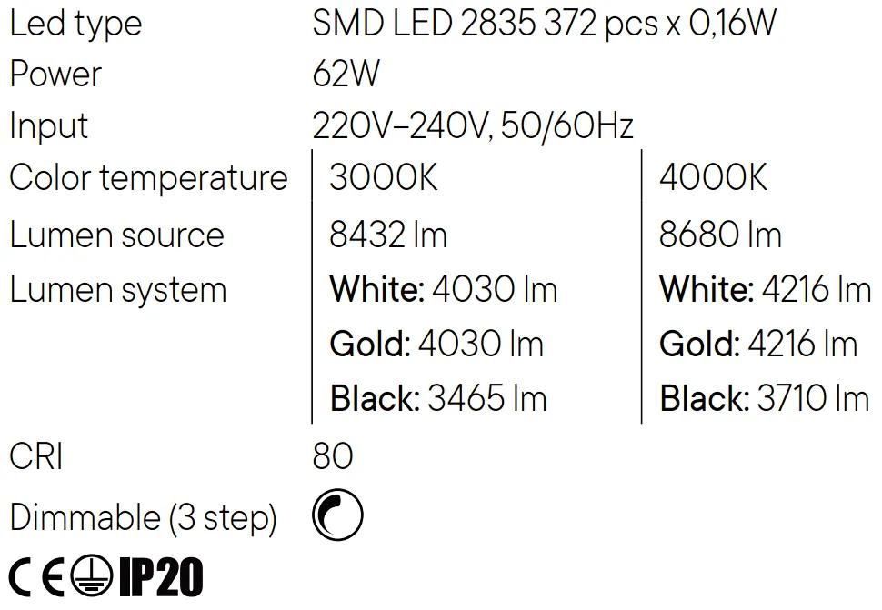 LED závěsné světlo Redo 01-2887 FEBE/LED 62W