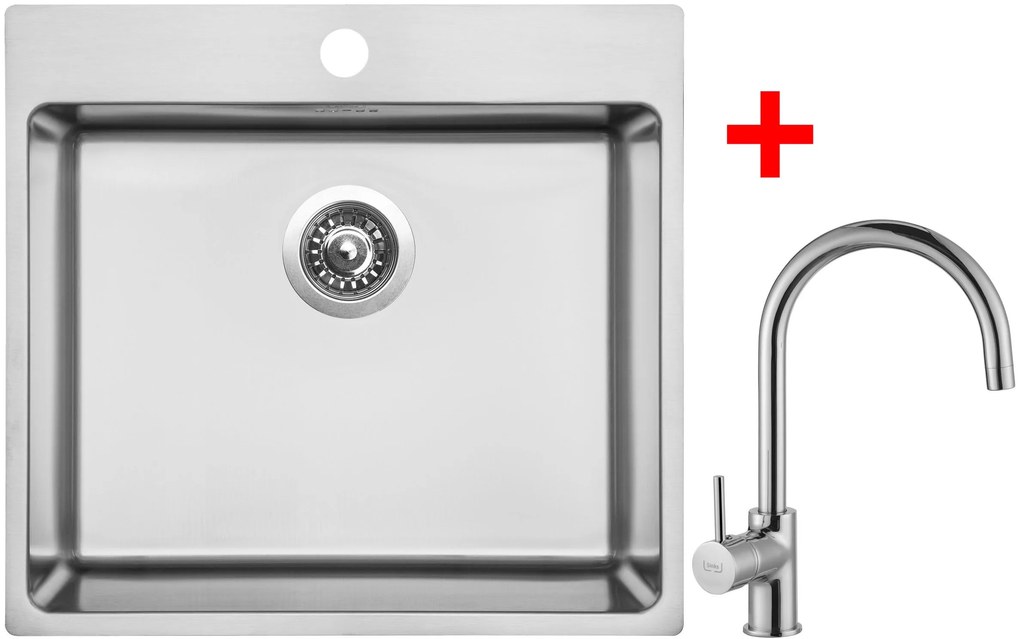 Set Sinks BLOCKER 550 V kartáčovaný + baterie VITALIA Chrom