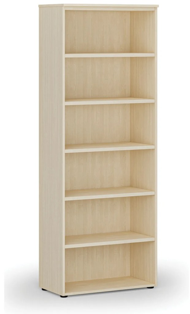 Kancelářský regál PRIMO WOOD, 800 x 420 x 2128 mm, bříza