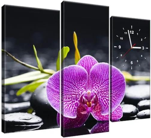 Tištěný obraz s hodinami Orchidea 90x70cm ZP1159A_3C