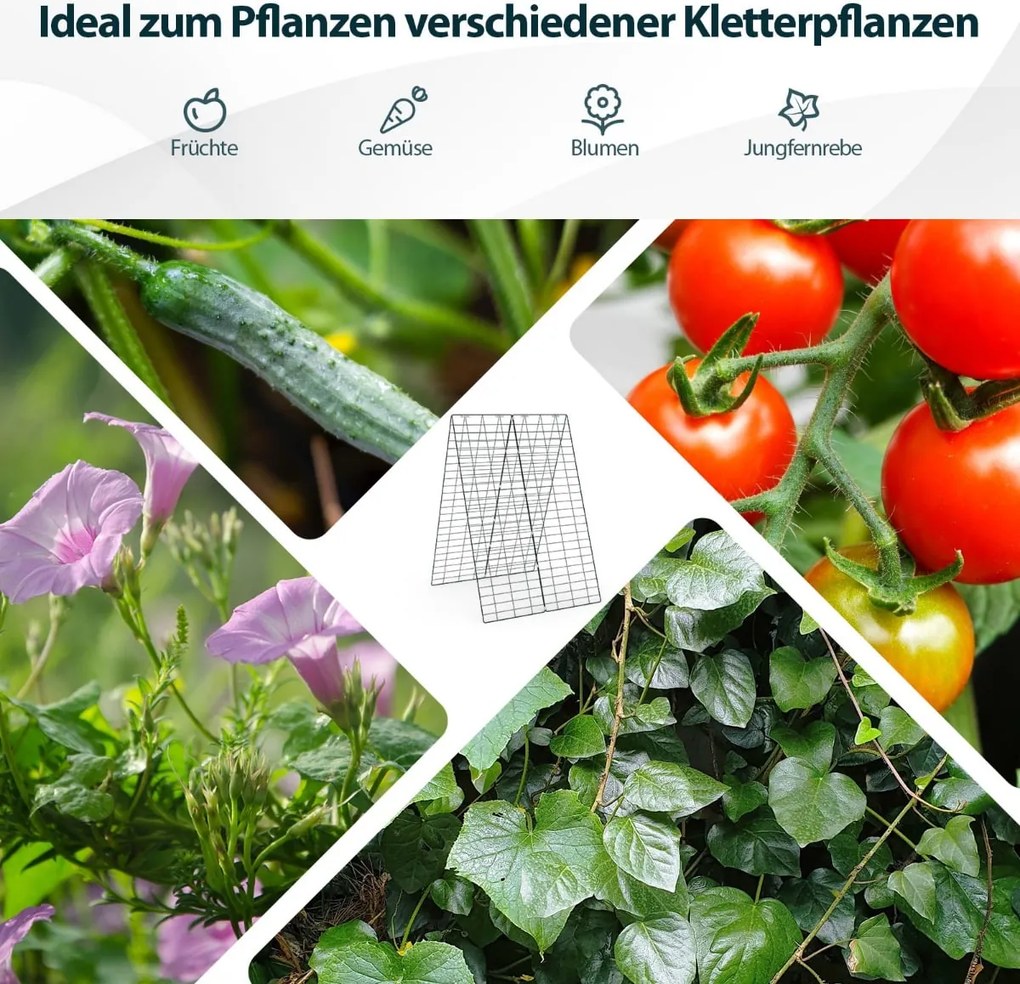 Costway 2dílná podpěra zelená Garden Trellis pro popínavé rostliny, zelený