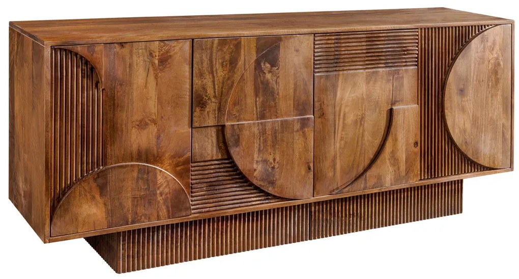 Invicta Mangová komoda ART DECO tmavě hnědá 170 cm 46802