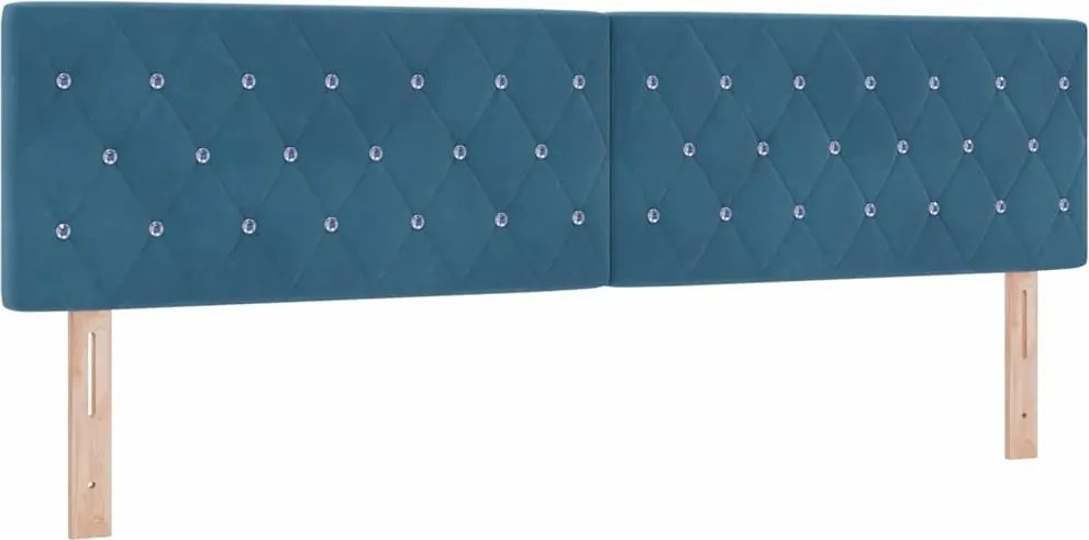 Postel s boxspringem s matrací Tmavě modrá 180 x 200 cm samet 3339126