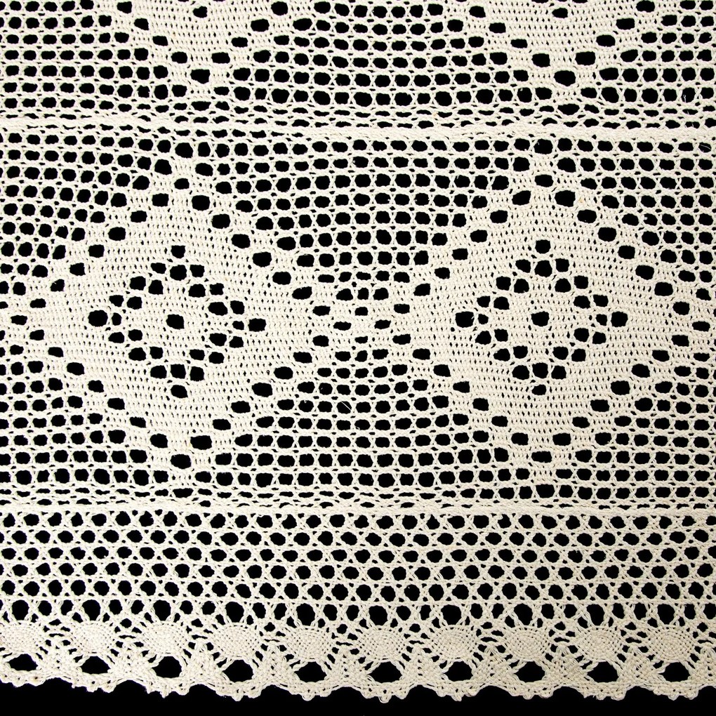 EUROFIRANY AŽUROVÝ UBRUS OLIVIA 85X85 CM SVĚTLEBÉŽOVÝ