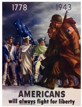 Plakát Will Always Fight For Liberty, 1943, 30x40cm