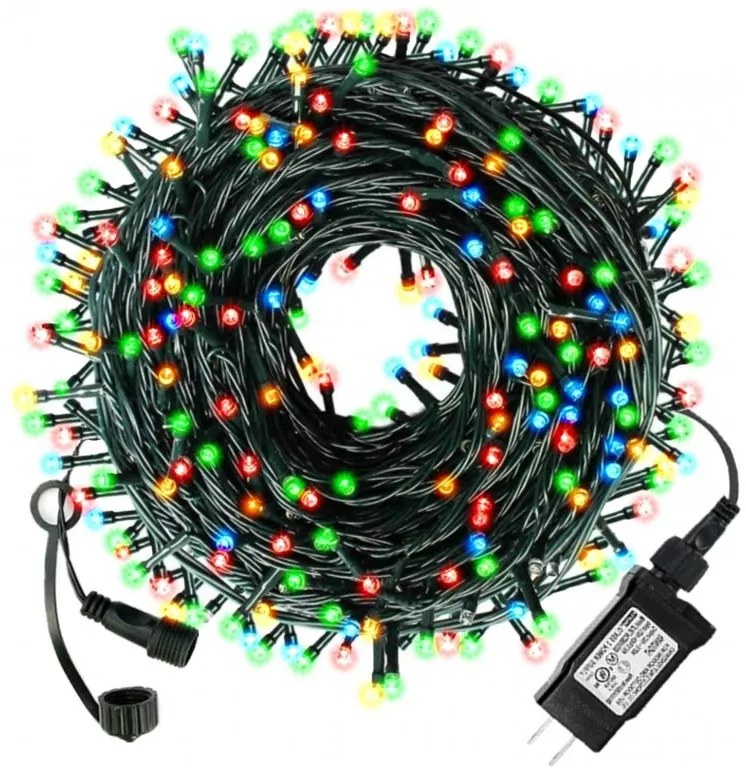 Venkovní LED vánoční řetěz - různobarevná, 200m, 2000 LED