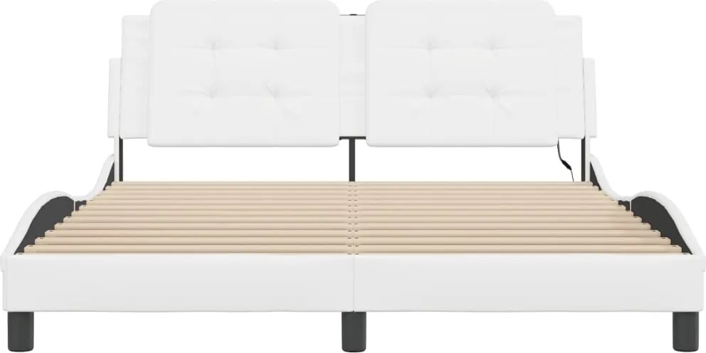 Rám postele s LED bez matrace Zadar bílý 160 x 200 cm 3214118