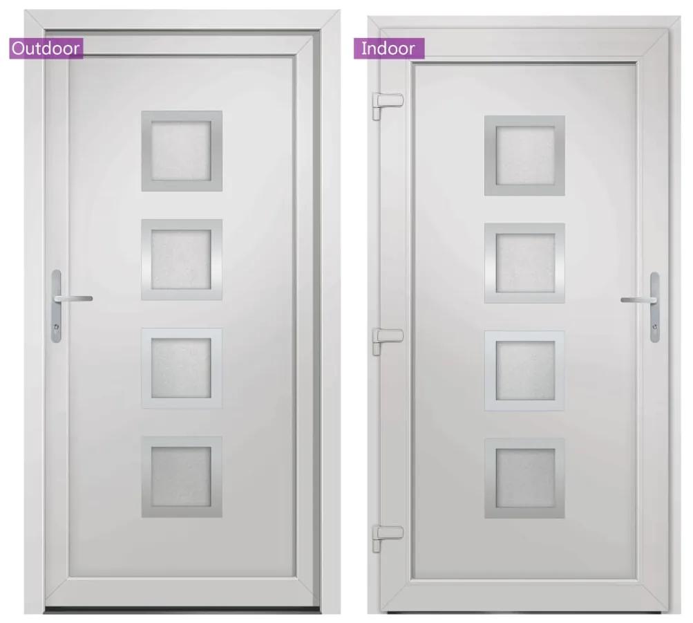 Vchodové dveře bílé 108 x 200 cm PVC,  3187841