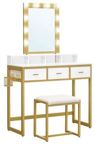 Toaletní stolek se zrcadlem a stolkem RVT014A10