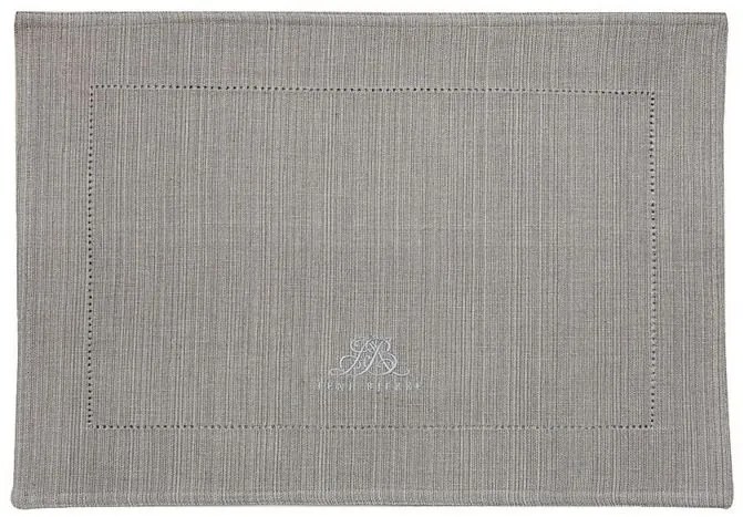 LENE BJERRE Bavlněné prostírání MERCY, šedé, 48 x 34 cm