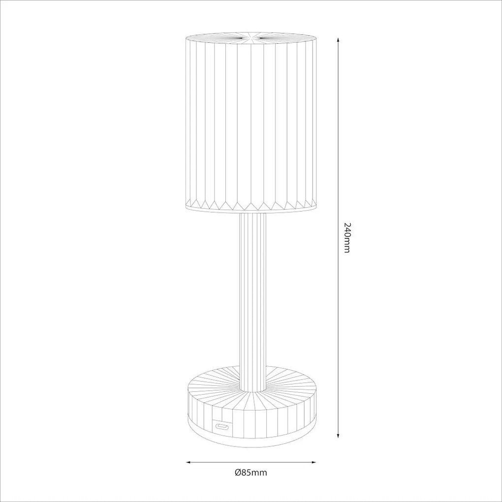 Stolní lampa Simple, 1x transparentní stínítko