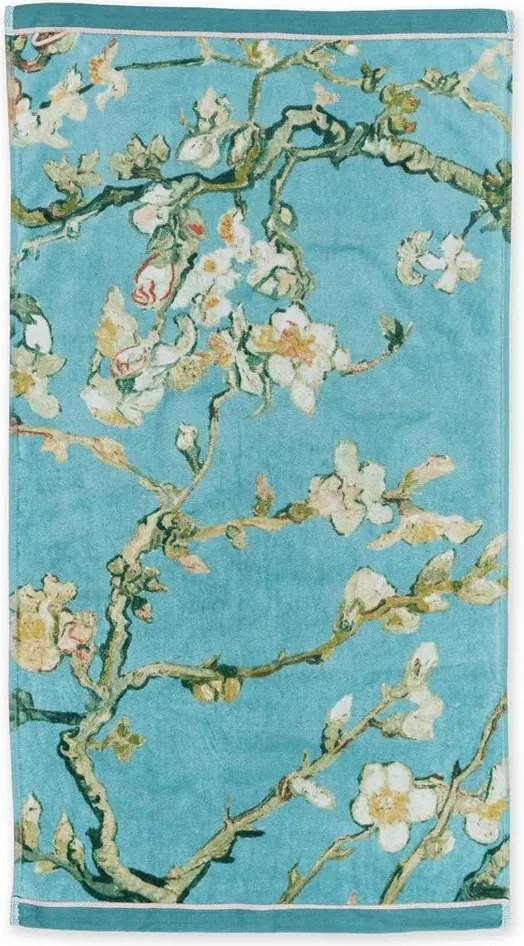 BH Van Gogh ručníky z vysoce kvalitního bavlněného froté Mandlové květy, modré (Luxusní froté ručníky s obrazem Vincenta Van Gogha - Mandlový květ )