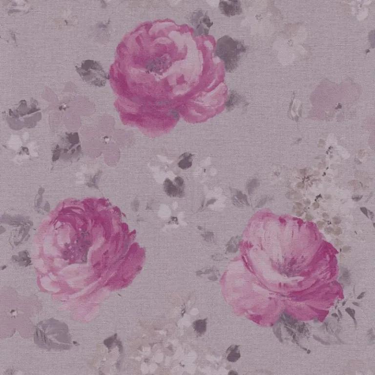 Vliesová tapeta růžové růže 448849 / Vliesové tapety na zeď Florentine (0,53 x 10,05 m) Rasch