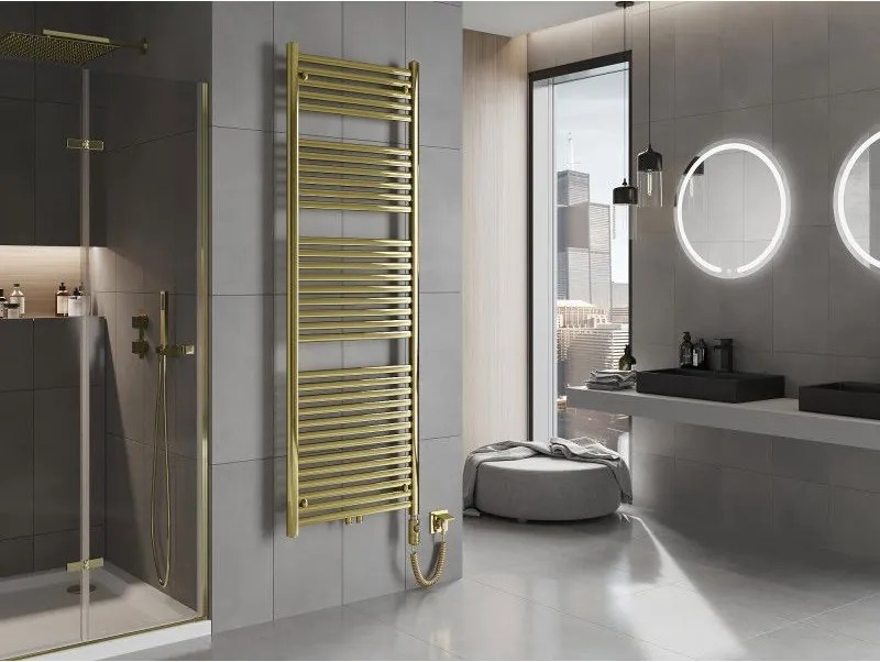 Mexen Hades, elektrické topné těleso 1800 x 600 mm, 900 W, zlatá lesklá, W104-1800-600-2900-50