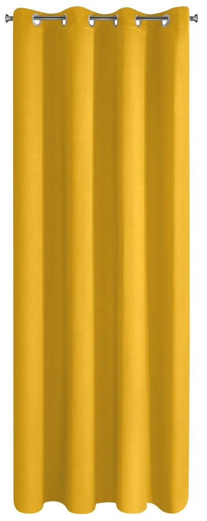 ZATEMŇOVACÍ ZÁVĚS NA KROUŽCÍCH BLACKOUT 135X250 CM HOŘČICOVÁ