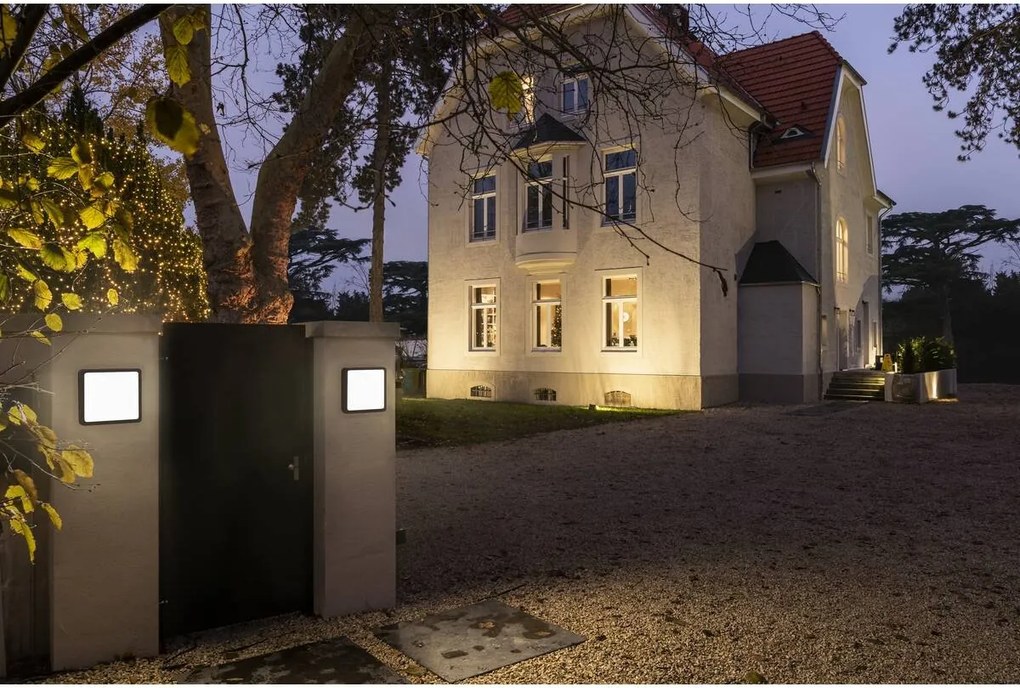 LA 1003452 AINOS SQUARE SENSOR Outdoor, nástěnné a stropní LED svítidlo, antracitové, spínač CCT 3000/4000K - BIG WHITE (SLV)