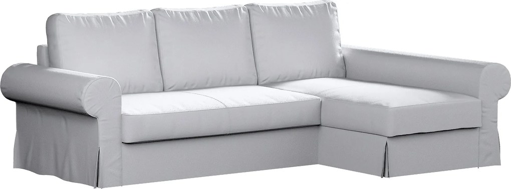 Potah na pohovku IKEA Backabro rozkládací se šezlongem barva bílá látka pletený vzor