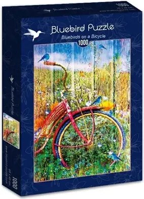 BLUEBIRD Puzzle Modří ptáčci na kole / 1000 dílků / od 14 let