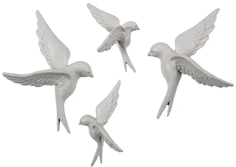 Avaler dekorační ptáčky bílé