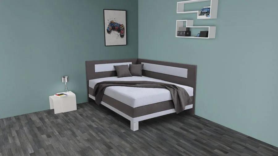 Pohoda Čalouněná postel LIZ s úložným prostorem, francouzské lůžko | Látka: Alfa 17,Šířka matrace: 100 cm