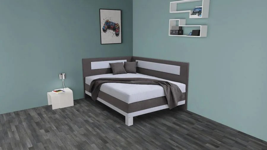 Pohoda Čalouněná postel LIZ s úložným prostorem, francouzské lůžko | Látka: Alfa 17,Šířka matrace: 140 cm